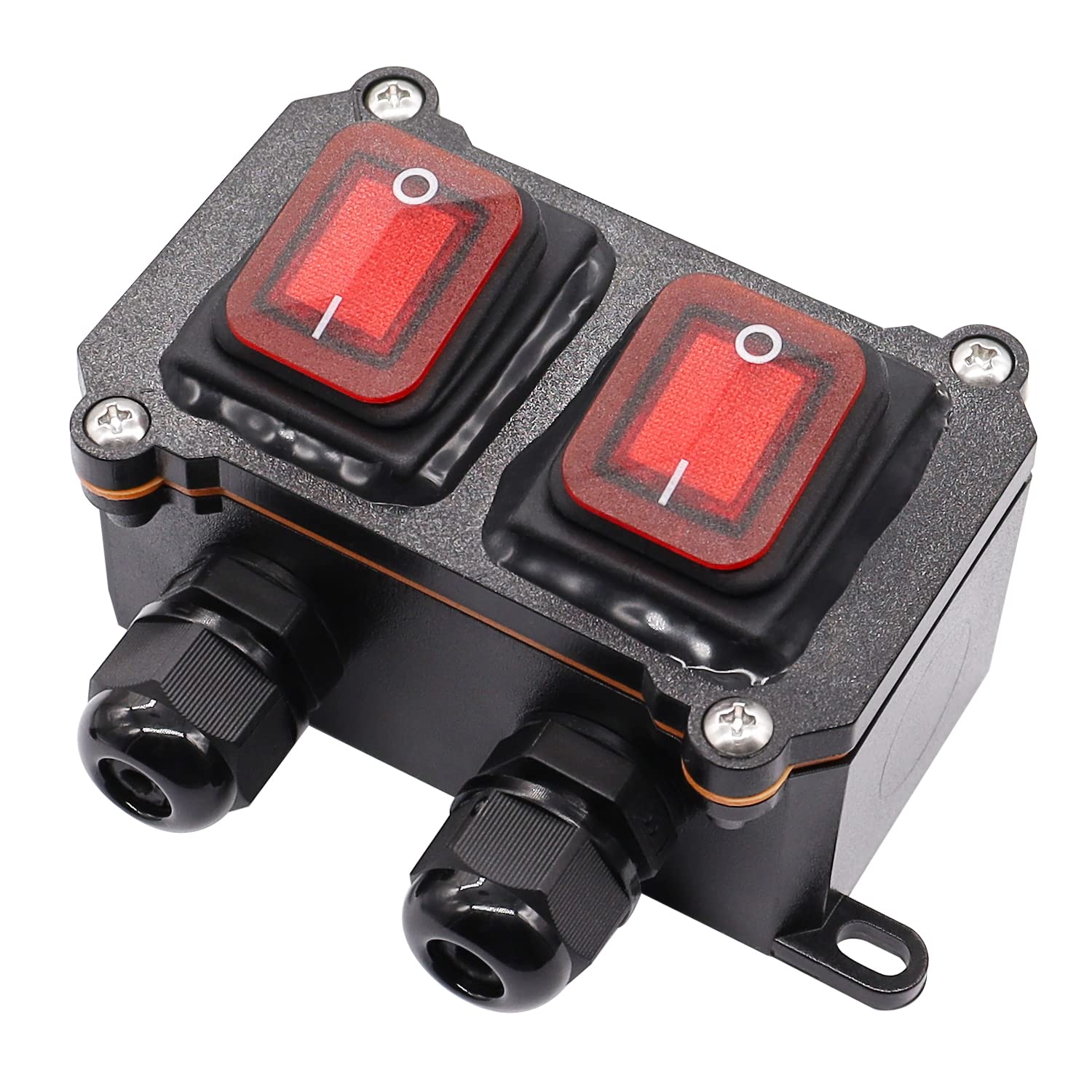 Hmknana IP67 Waterproof Inline Cord Switch 12V DC 20A 4Pin 2 Position ...