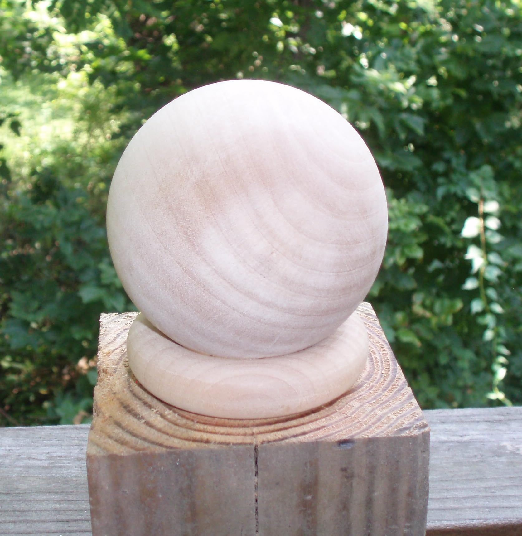 6 Inch Round Wood Post Finials Decorative Fence Post Finial For