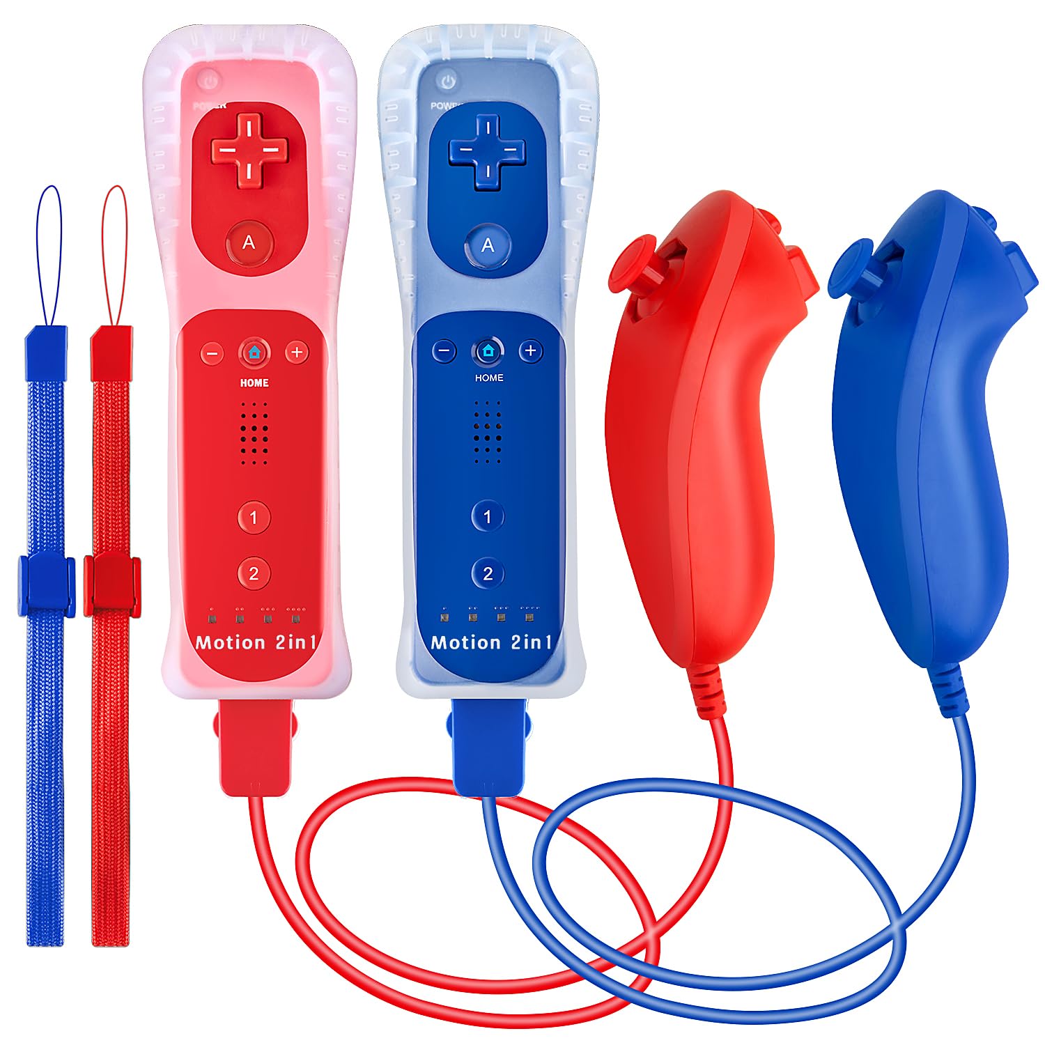 Amazon.com: DTianSir 2Pack Motion Plus Wii Remote Controllers with ...