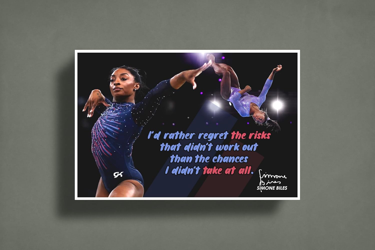 Simone Biles Motivational Poster Quote Inspirational Nepal | Ubuy