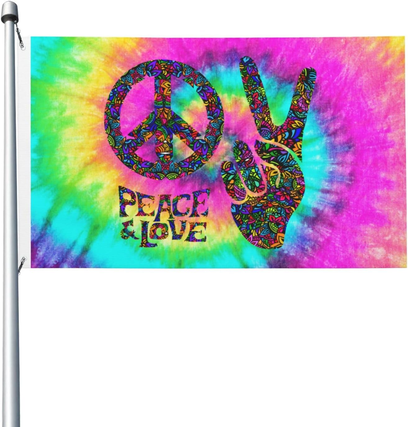 Amazon.com : Abucaky Peace Sign Flag 3x5 Ft Peace Victory Finger ...