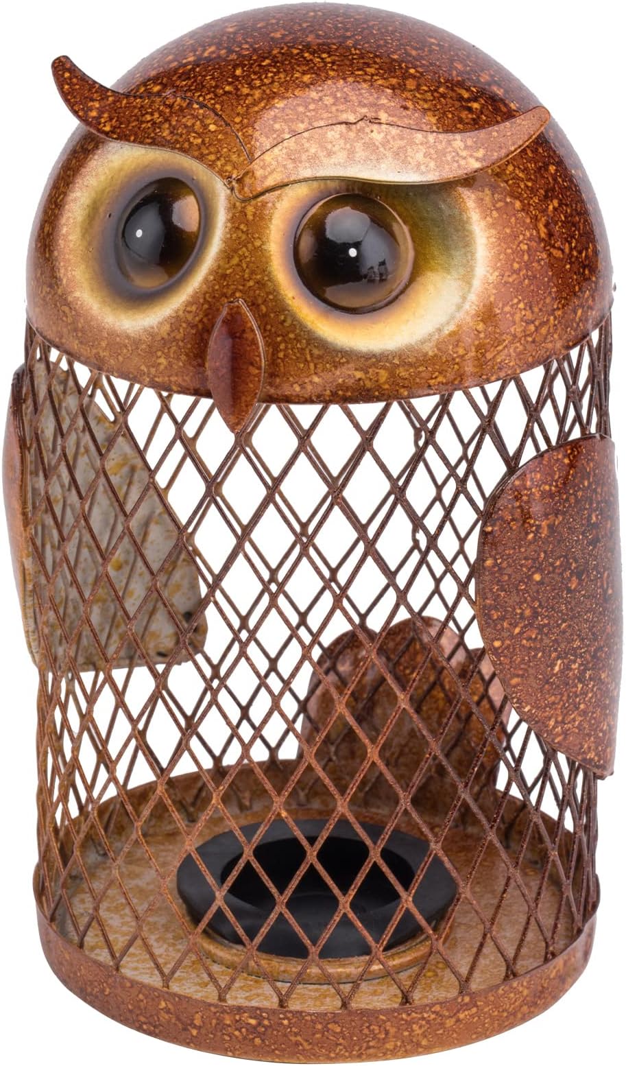 Amazon.com : Tooarts Owl Shaped Metal Coin Bank Box Handwork Crafting ...