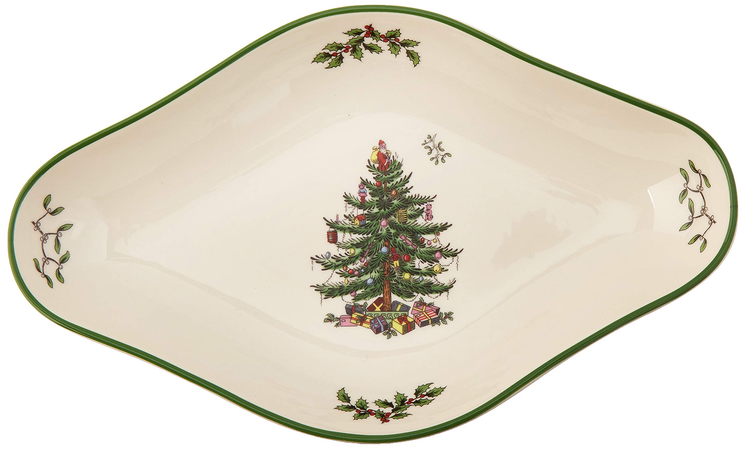 Snapklik.com : Christmas Tree Collection Diamond Shaped Dish, Porcelain ...