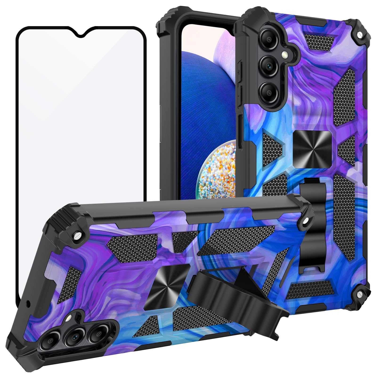 Amazon.com: Ailiber for Samsung Galaxy A35 5G Case with Screen Protector, for Magnetic Car Mount ...