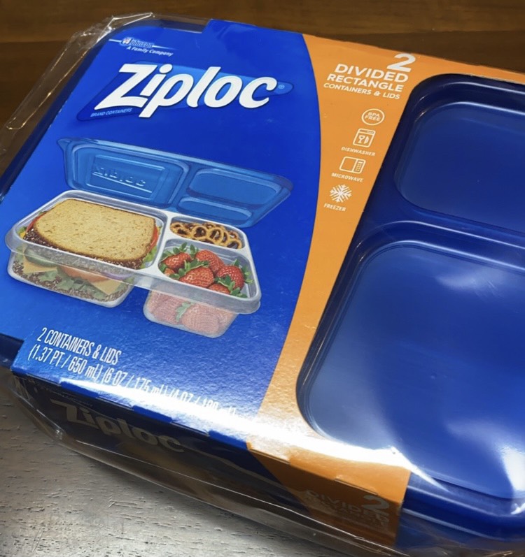 Amazon｜Ziploc 2 DIVIDED RECTANGLE 仕切り付き ジップロック コンテナ 海外限定 [並行輸入品]｜保存容器・キャニスター オンライン通販