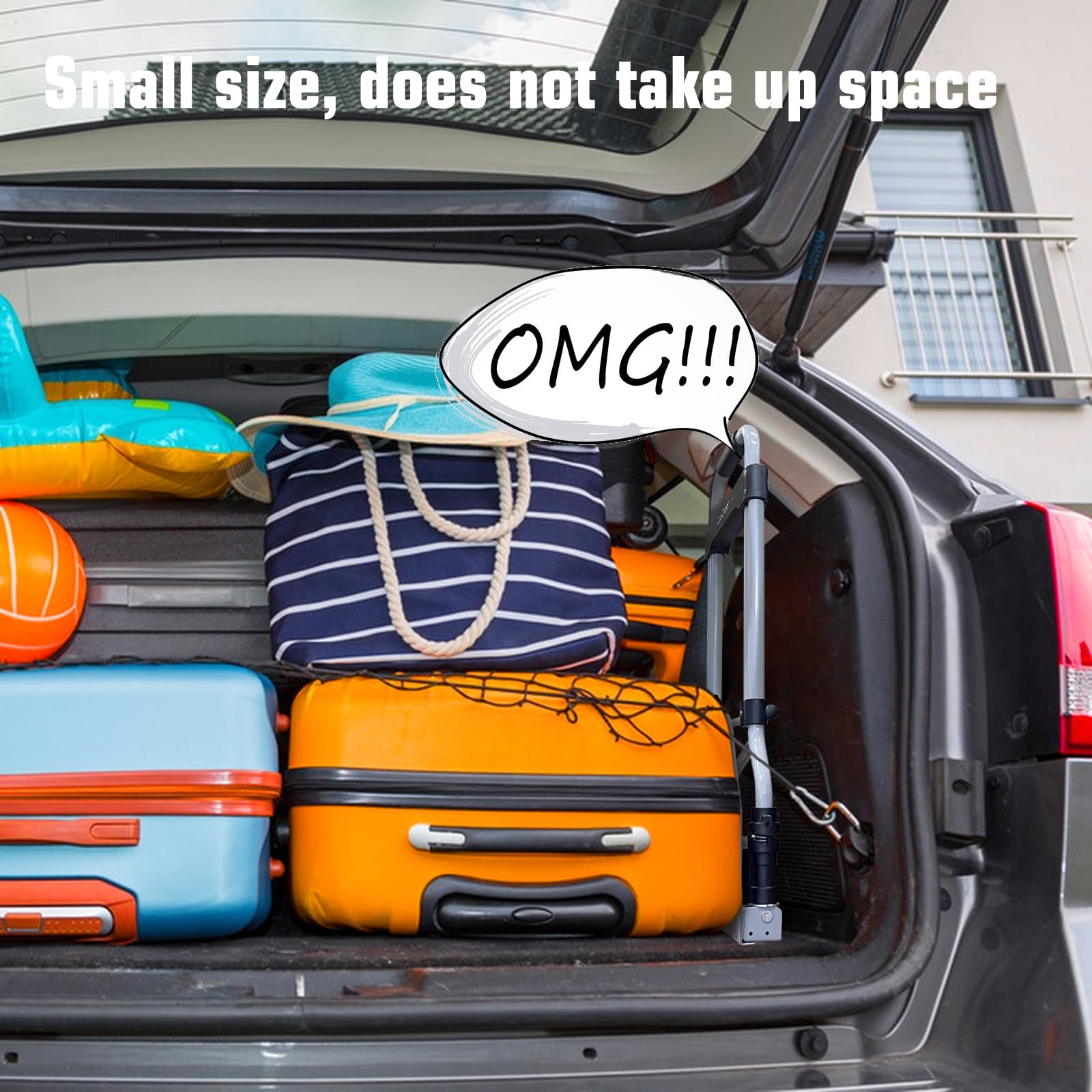 Snapklik.com : SUZHI Lightweight Luggage Dolly Cart Foldable