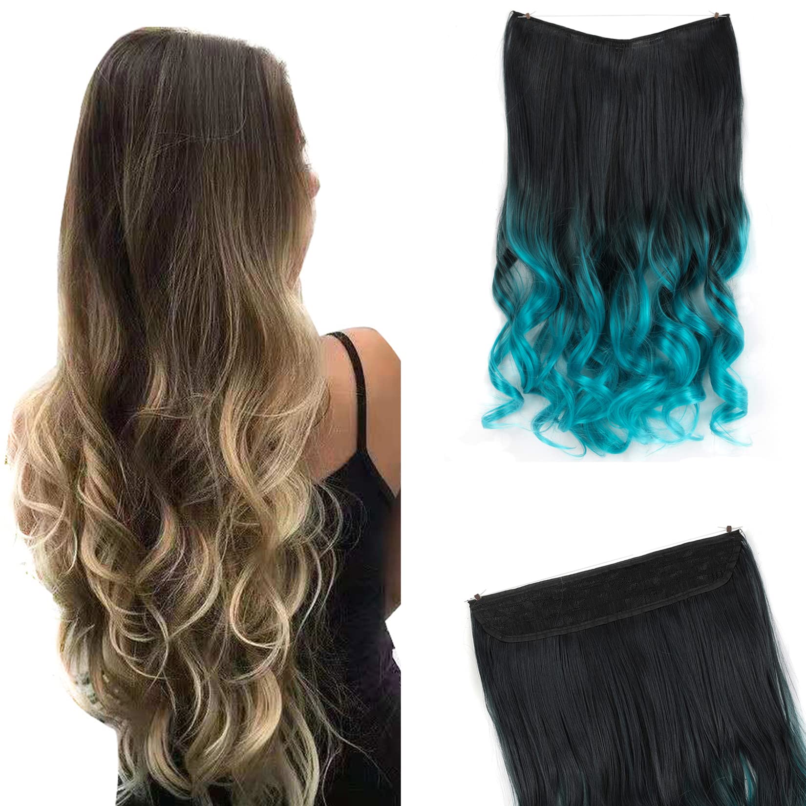 Black And Turquoise Hair
