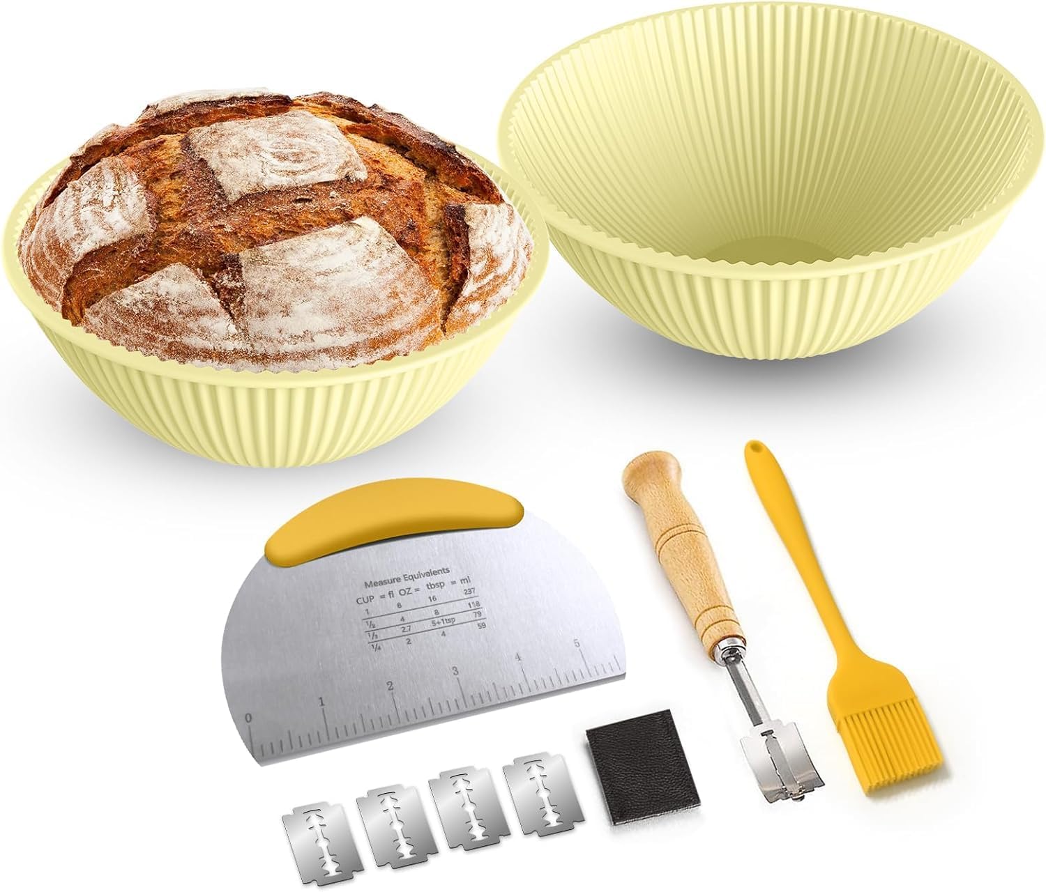 Amazon.com: ACTIVE ALLEY Sourdough Banneton Basket & Bread Proofing ...