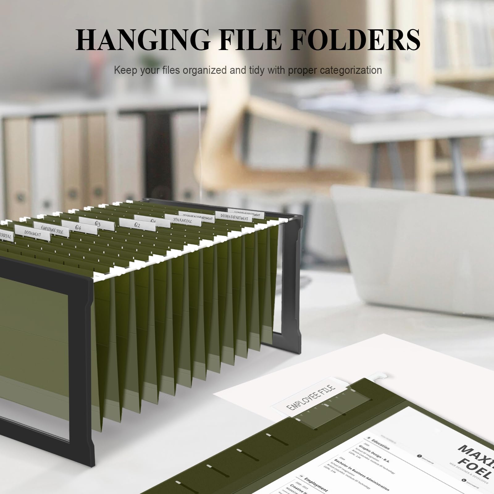 Snapklik.com : ViVin Hanging File Folders, 1/5-Cut Adjustable Tabs