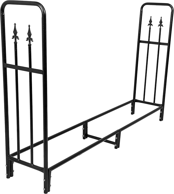 Amazon.com: Sunnydaze 6-Foot Decorative Firewood Log Rack - Indoor ...