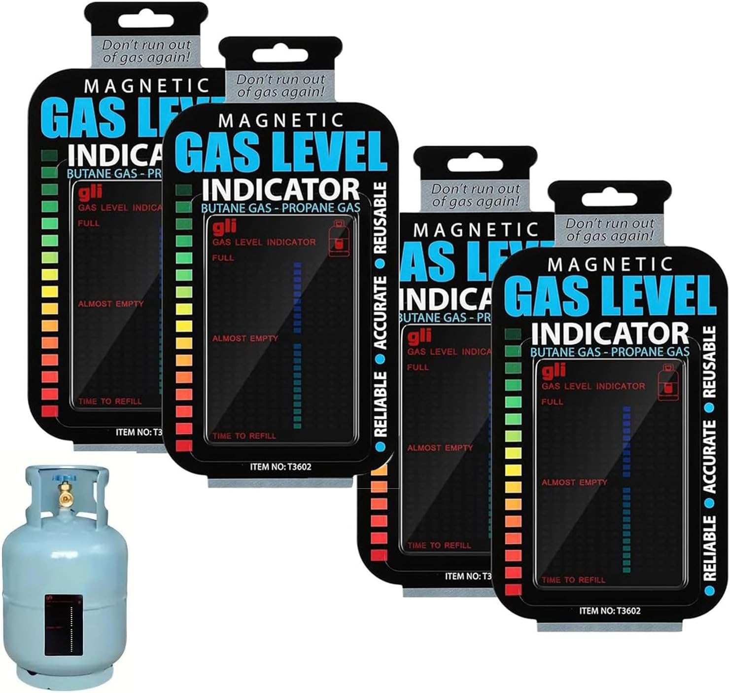 Amazon.com : Generic Propane Tank Level Indicator, Magnetic Gas Level ...
