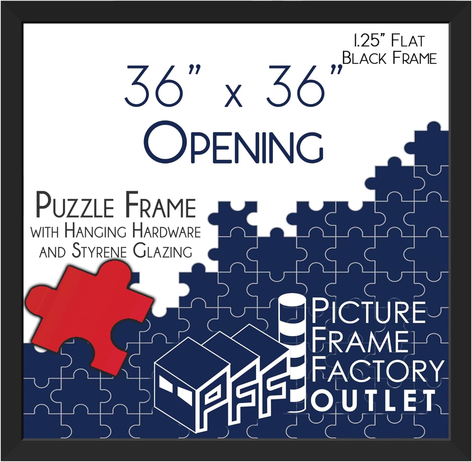 Amazon.com - PictureFrameFactoryOutlet PFF 36x36 Inch - Premium 1.25 ...