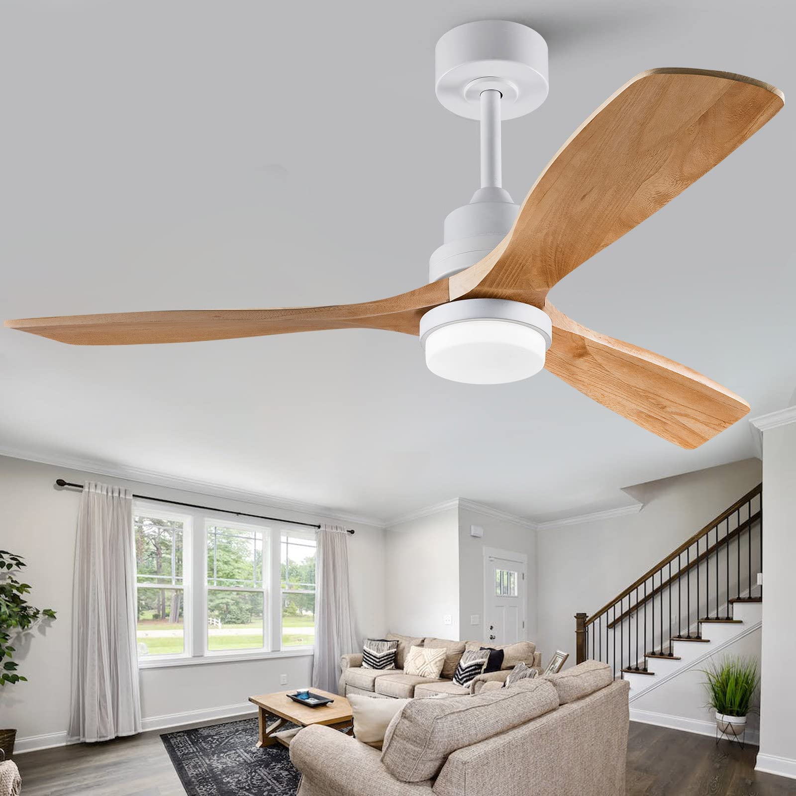 Natural Wood Ceiling Fan Indoor Ceiling Fan Light Indoor Ceiling Fan