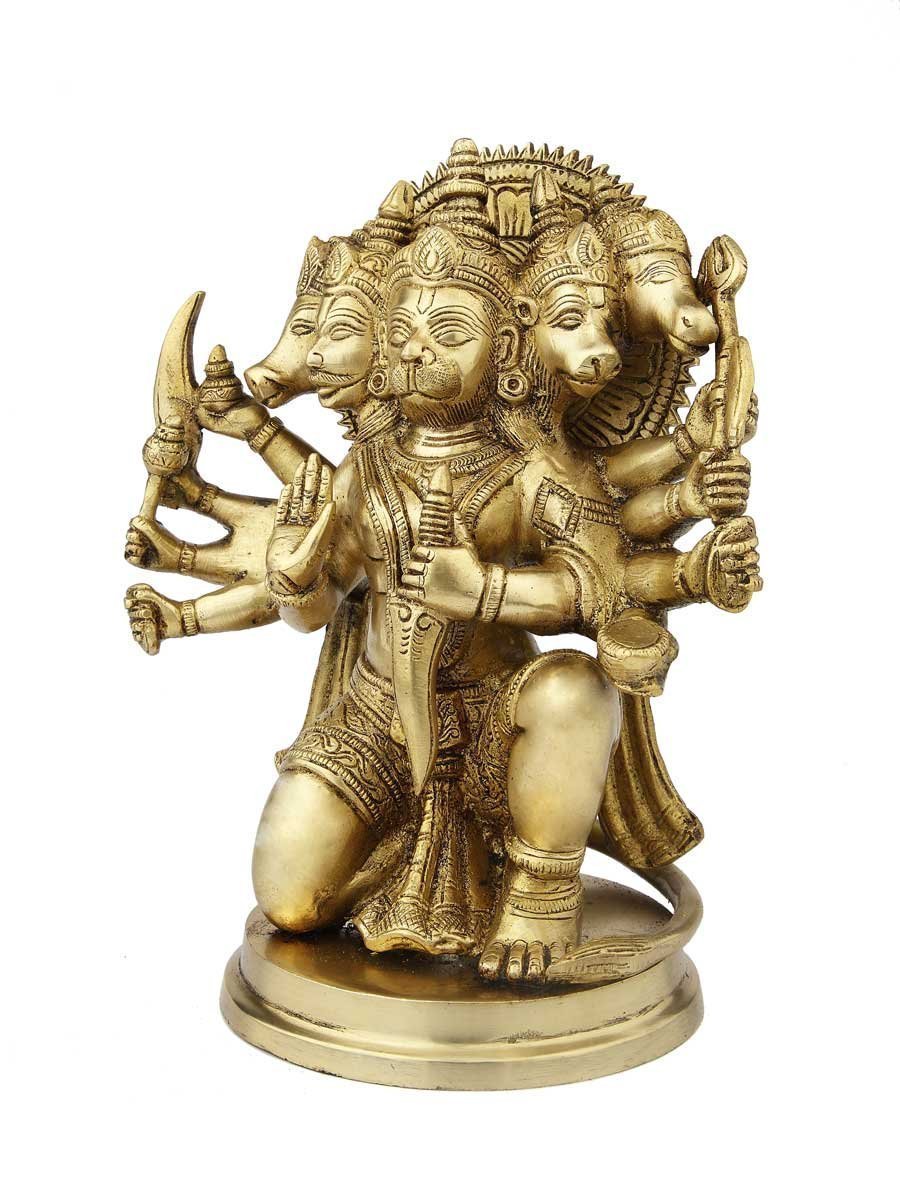 Buy DHARMIK Panchmukhi Hanuman Ji Idol Statue for Hoem and Office ...