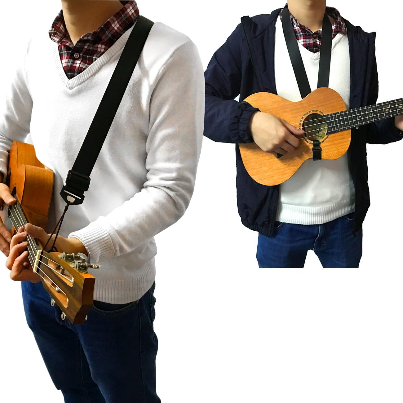 Amazon.com: Double Use Adjustable Nylon Ukulele Strap - Can be Use as ...