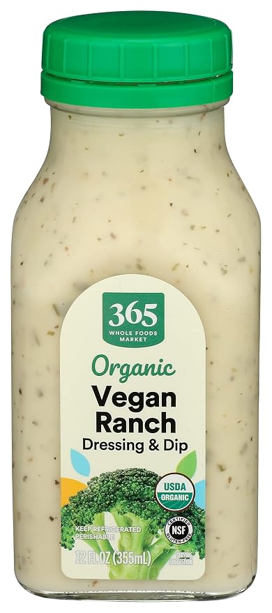 Amazon.com: 365 by Whole Foods Market, Dressing Ranch Vegan Organic, 12 ...