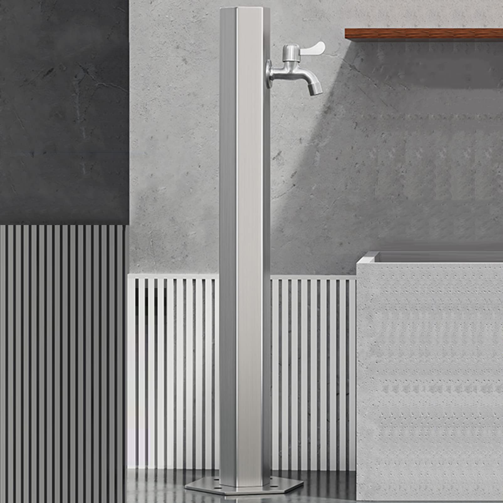 Garden Standing Water Tap Stainless Steel Water Column Yard Hydrant ...