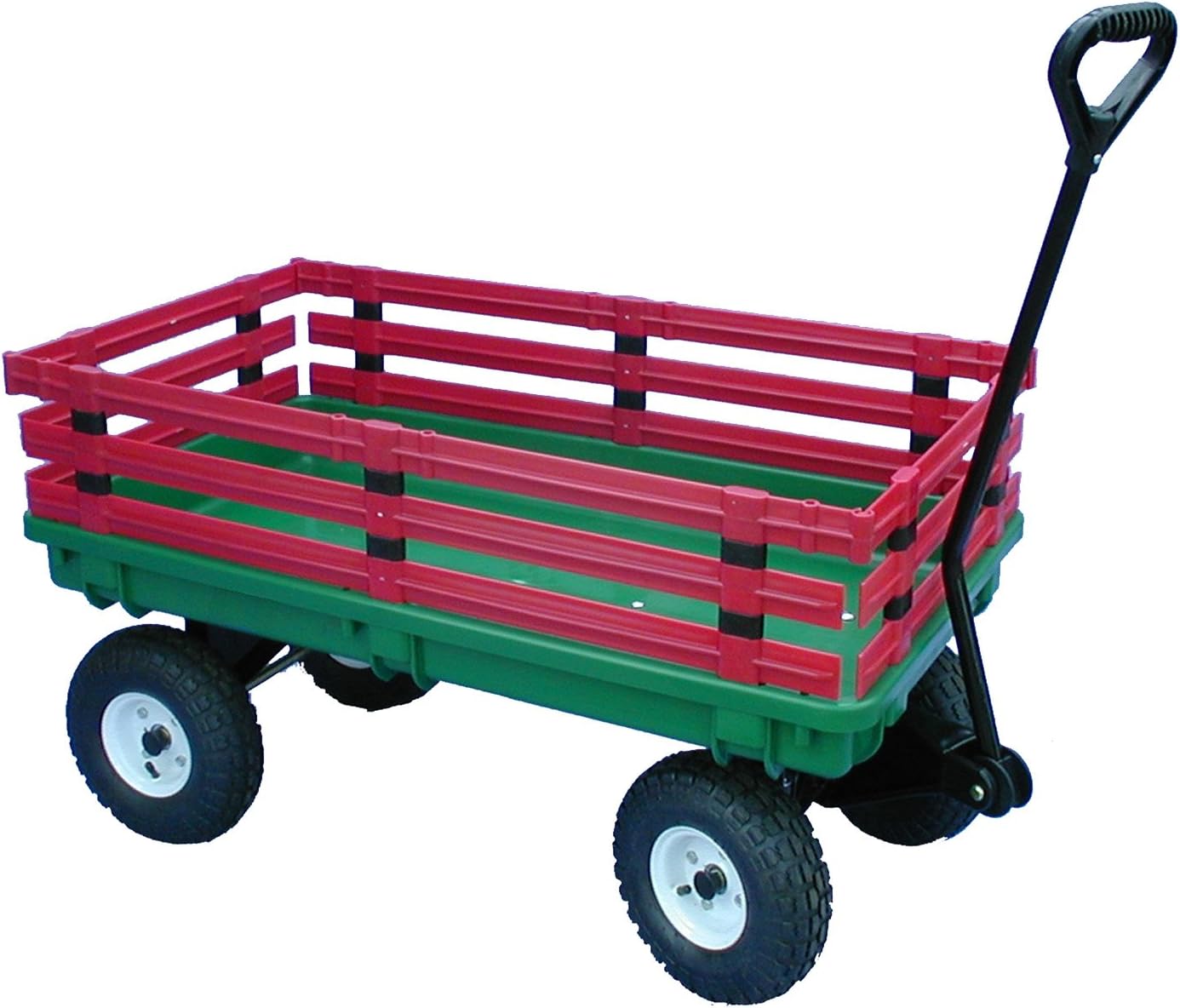 Millside 20-Inch X 38-Inch Plastic Deck Wagon with Red Racks and ...