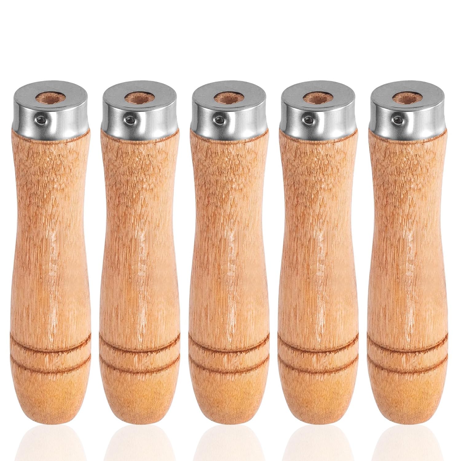 File Handle Set 12 Pcs Wooden File Handles With Metal Collars ...