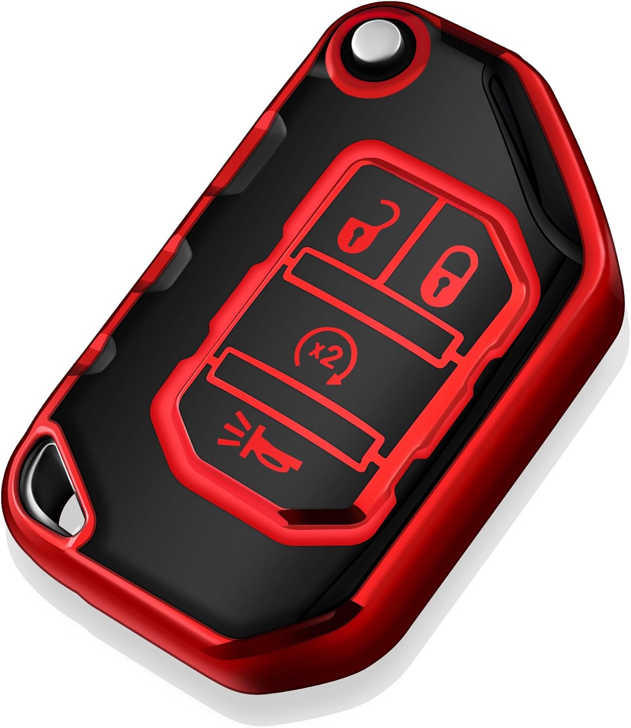 Amazon.com: Tukellen for Jeep Key Fob Cover Soft TPU Full Protection ...