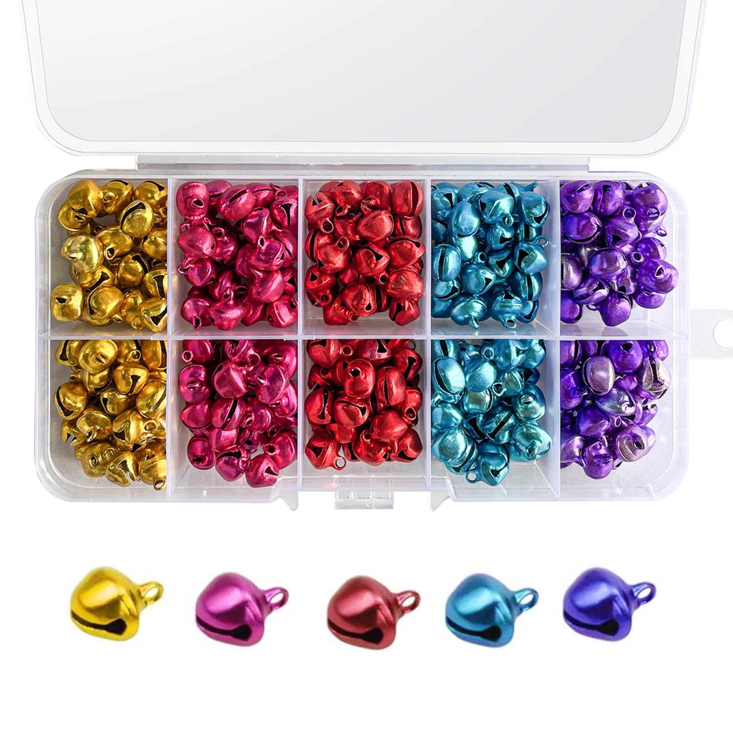 Amazon.com: Jingle Bells 0.3 inch Craft Bells Mini Bells DIY Jingle ...