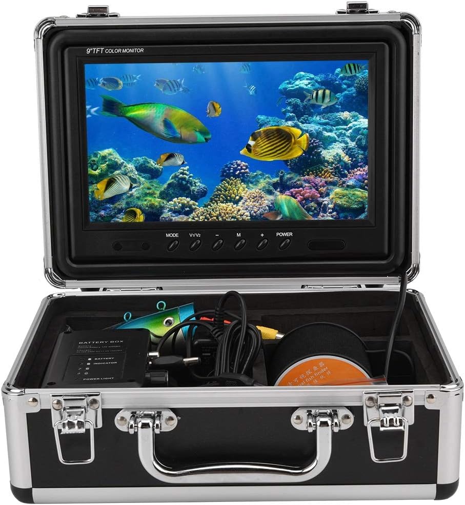 Unterwasserfischen Kamera 9 Zoll Farbmonitor HD 1000TVL Fischfinder ...