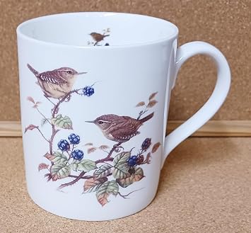 Rainbow Decors Wren Birds Scene Mug Fine Bone China 400 ml 14 fl oz ...