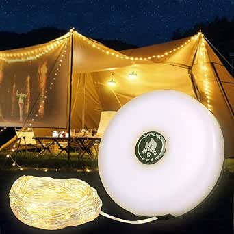 Luz de Camping,Lámpara Camping Linterna con Guirnalda de Luces(10m),8 ...