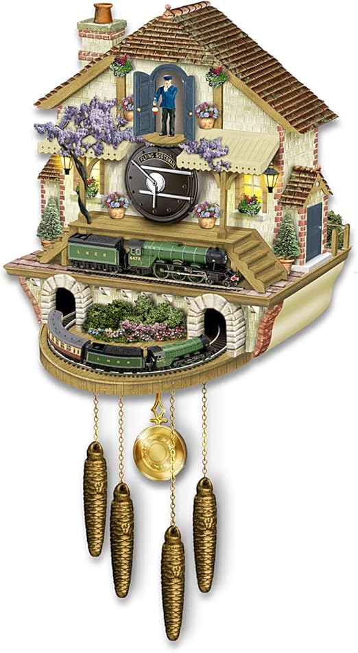 Steam Engine Train Cuckoo Clock: The Flying Scotsman Memories of Steam ...