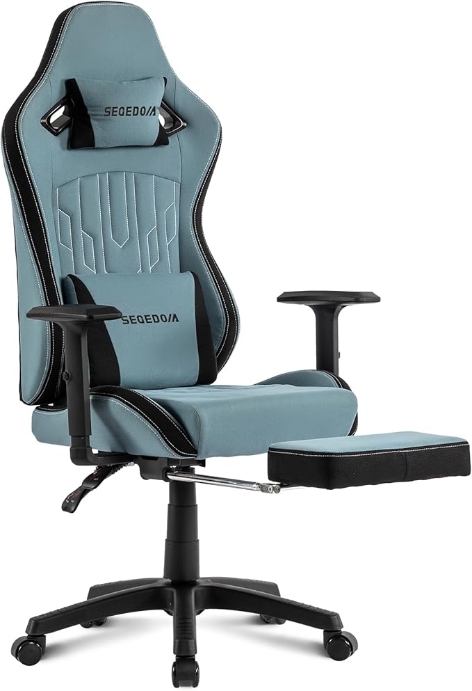 Amazon.co.jp: [segedom]ゲーミングチェア 白 可愛い PCチェア ゲーミングチェアー gaming chair オフィス ...