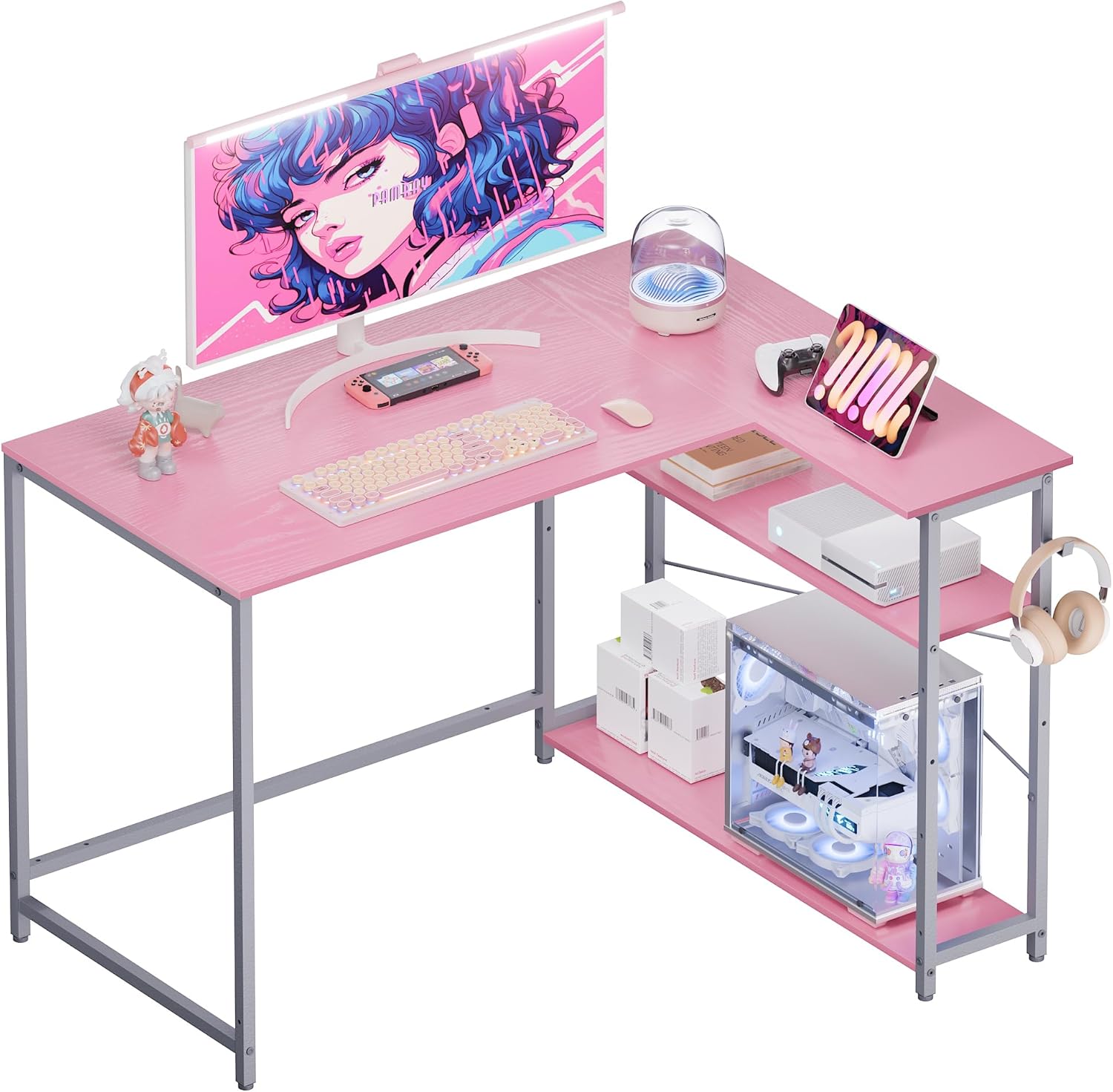 Amazon.com: Pamray 43 Inch L Shaped Computer Desk with Reversible Side ...