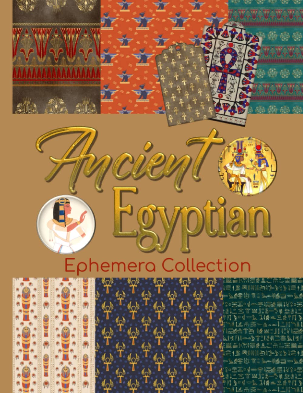Ancient Egyptian Ephemera Collection Vintage One Sided Paper Designs ...