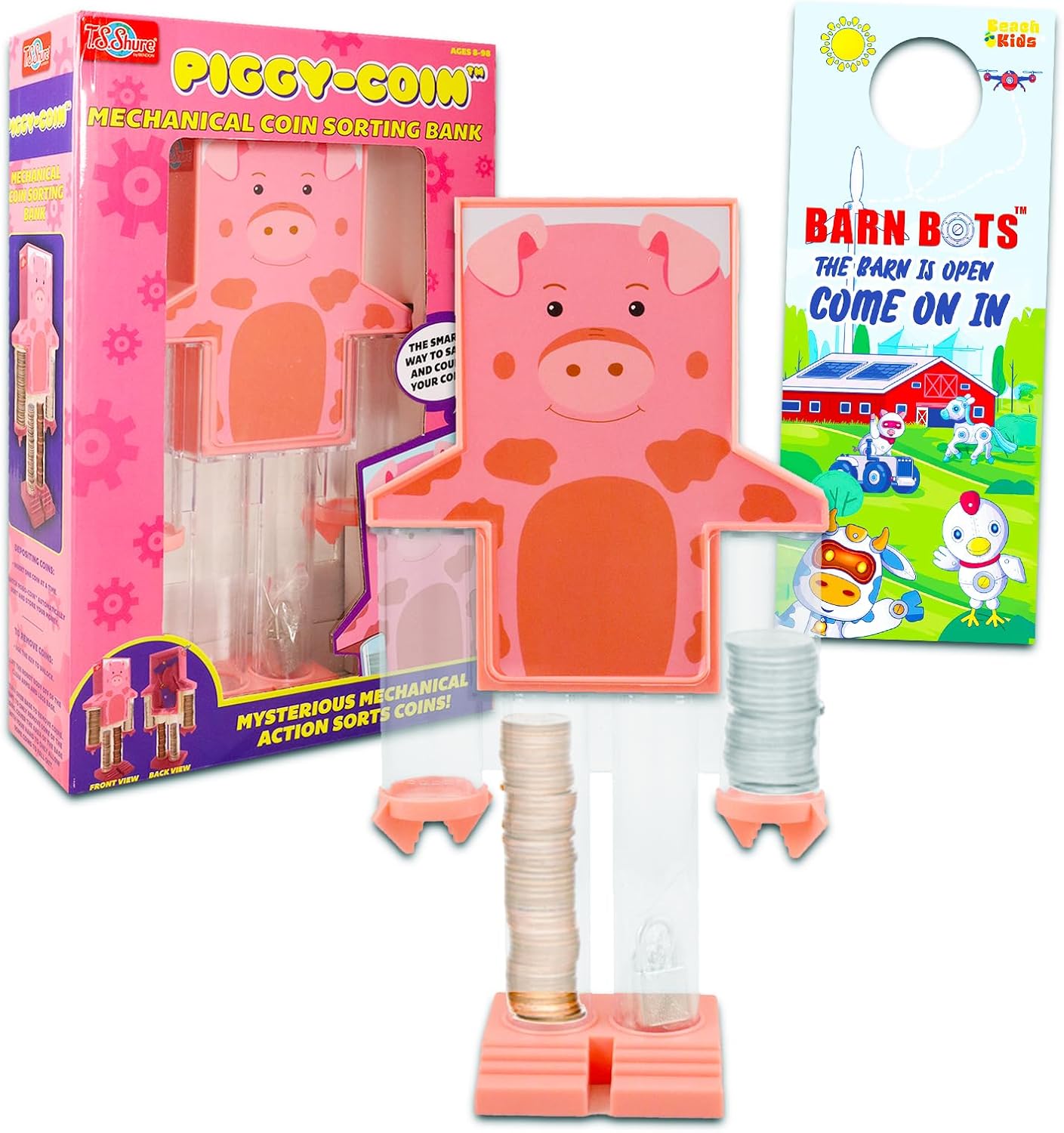 Amazon.com: Mechanical Coin Sorter Piggy Bank for Kids - Bundle with ...