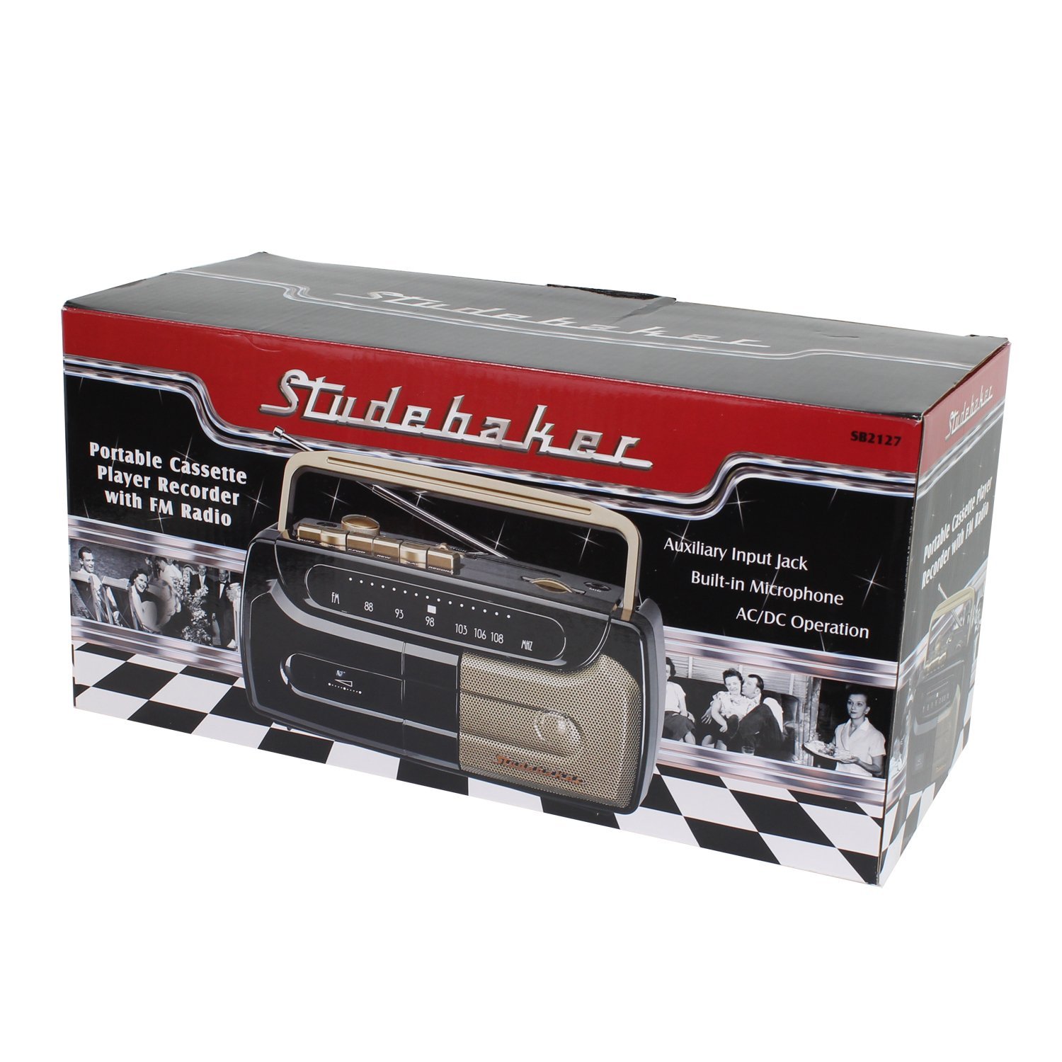 Amazon.com: Studebaker Portable Cassette Recorder and Player with FM ...