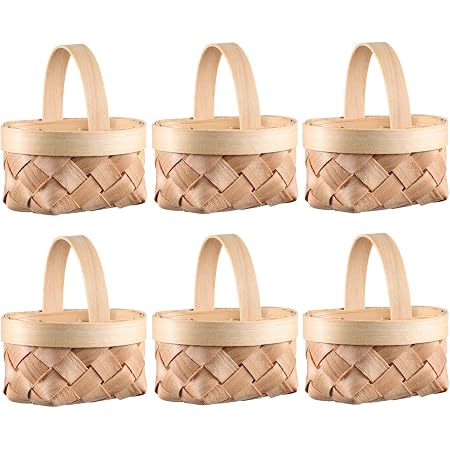 Amazon.com: 6pcs Mini Woven Baskets with Handles Wedding Party Favors ...