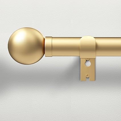 Amazon.com: Gold Curtain Rods for Windows 48 to 84 inch, Heavy Duty ...