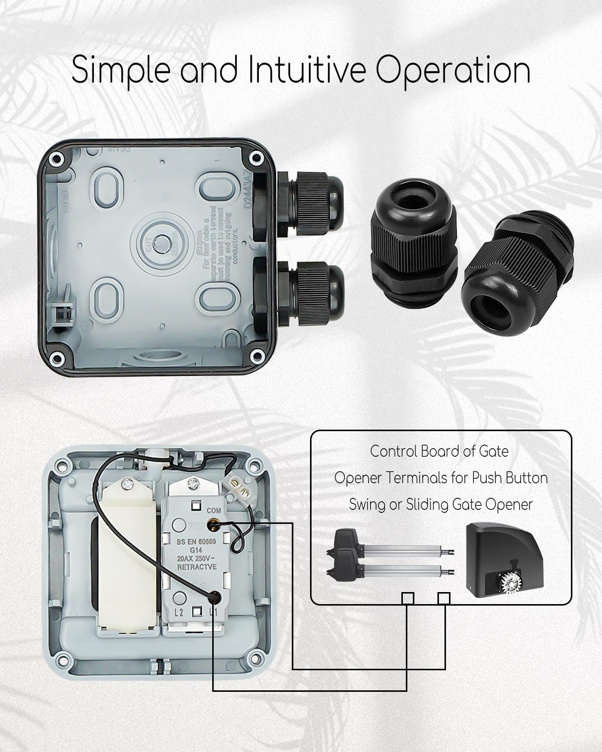 Snapklik.com : Waterproof Wall Push Button Release Switch, Garage Door ...