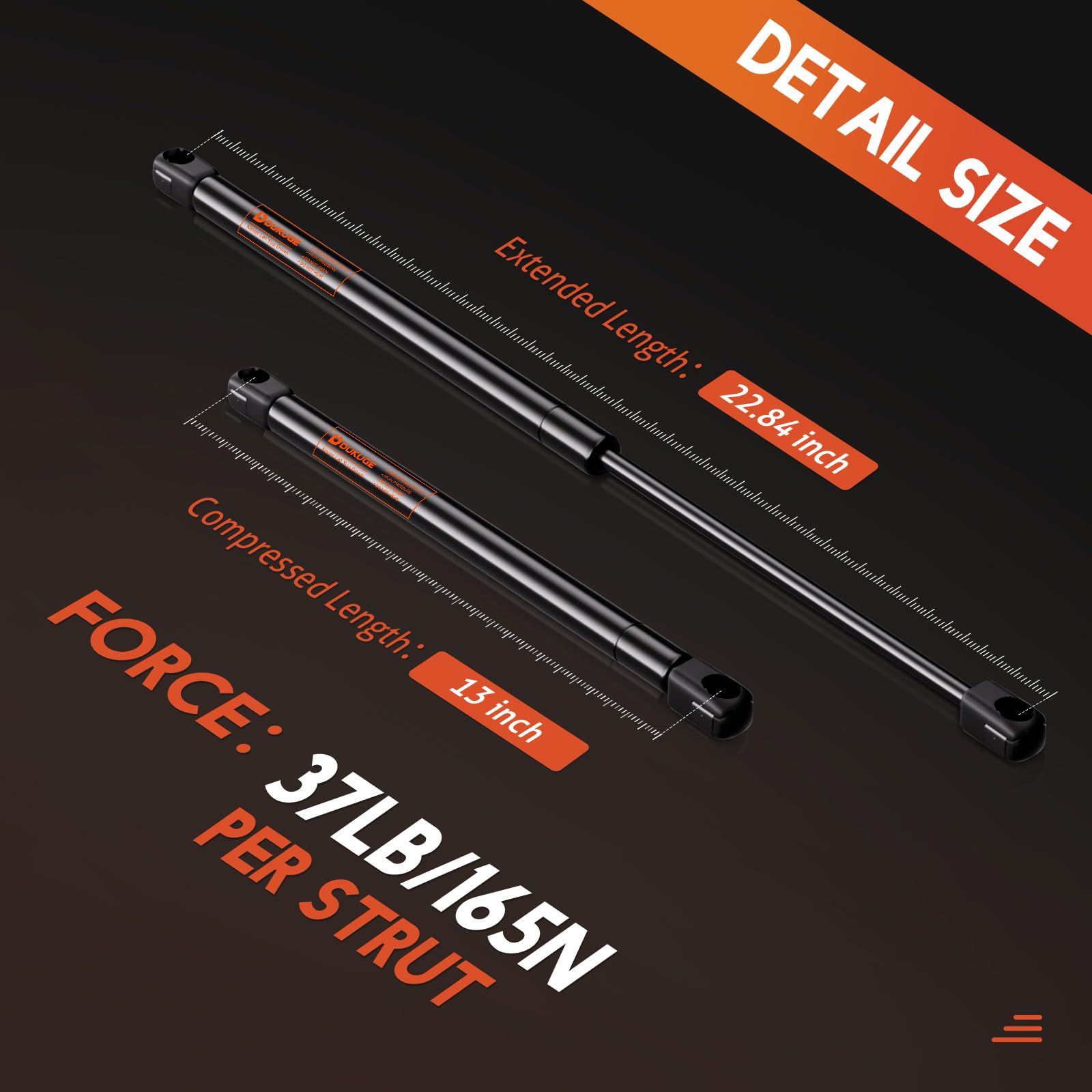 Snapklik.com : ST237M37 23 Inch 37Lb/165N Gas Struts For Heavy Lid ...