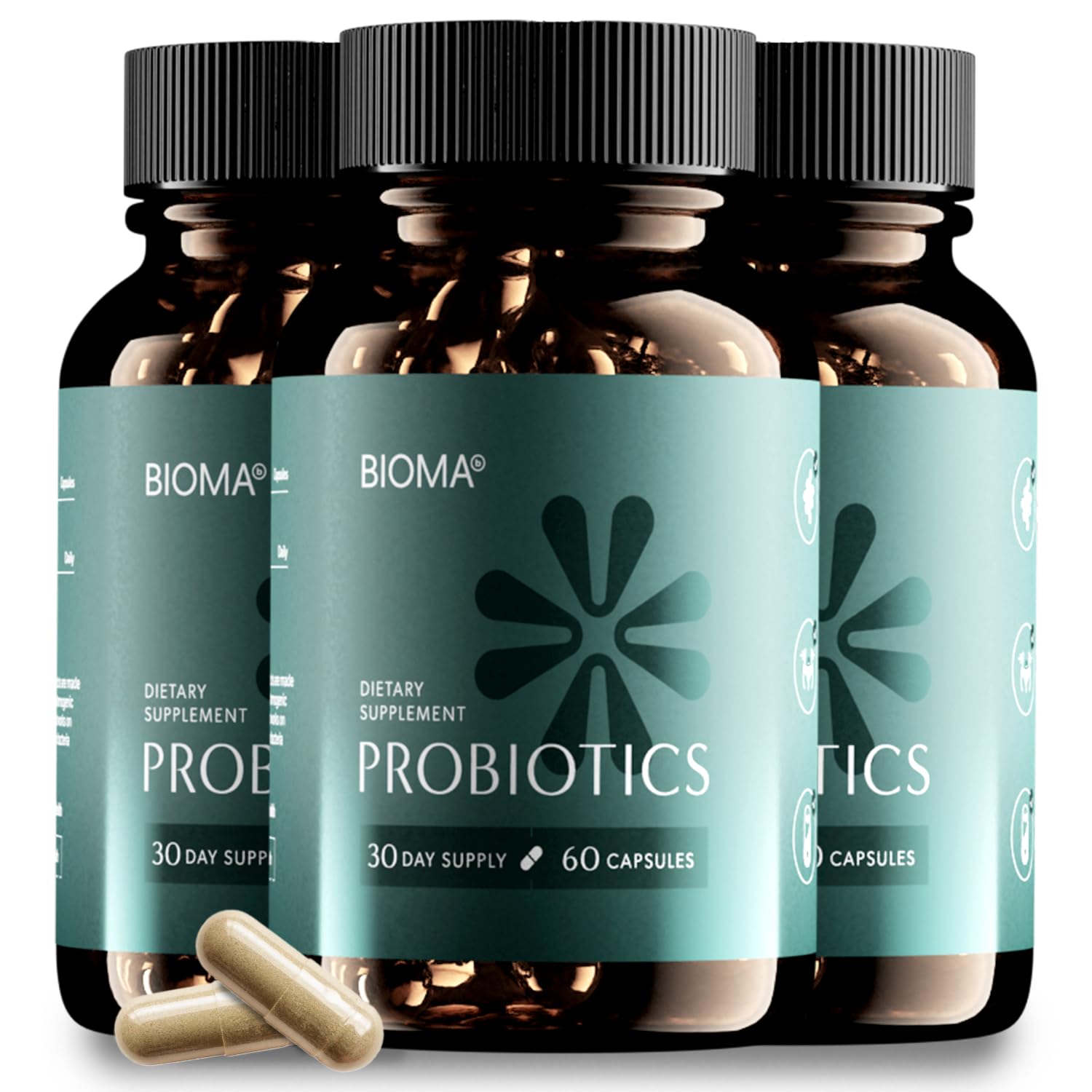 Amazon.com: BIOMA Probiotics for Digestive Health - 3 in 1 Gut Health ...