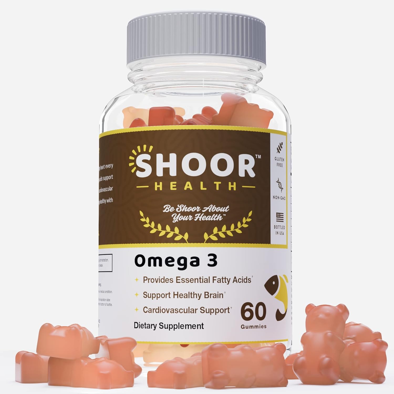 Amazon.com: SHOOR Omega 3 Gummies with Vitamin E - Fish Oil Gummies ...