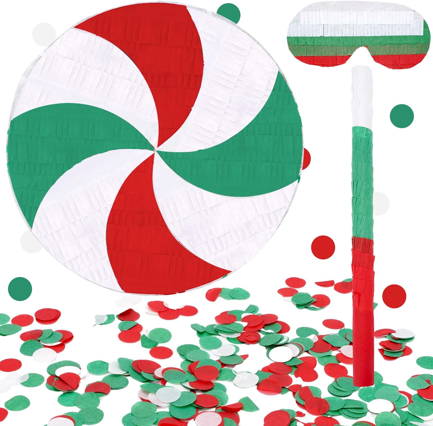 Amazon.com: Whaline Christmas Pinata Set with Stick Blindfold Confetti ...