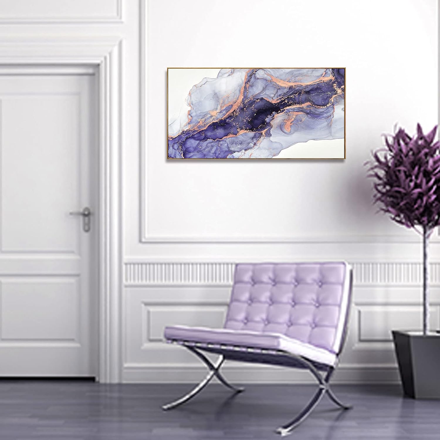 Amazon.com: Purple Living Room Wall Decor - Purple Natural Luxury ...