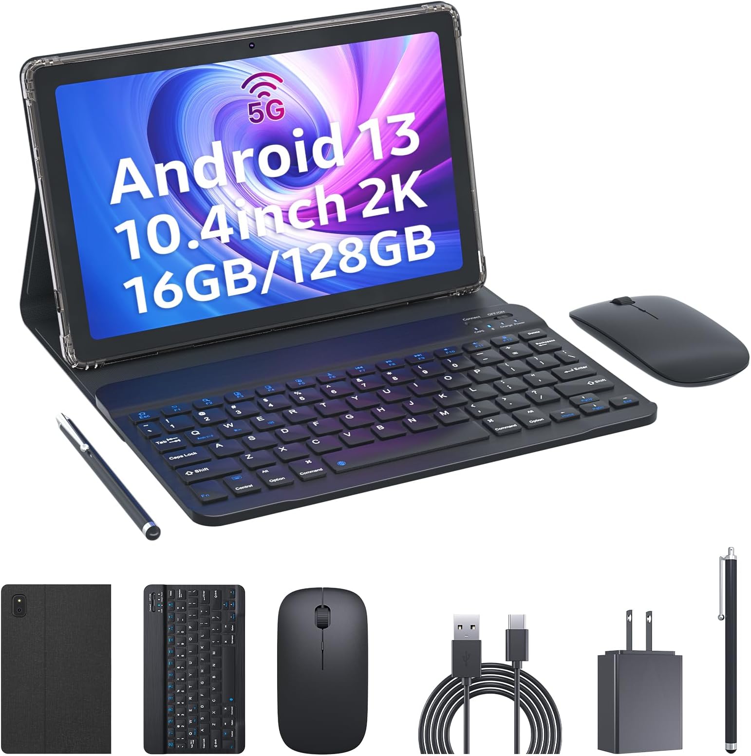 Amazon.com : PEICHENG Tablet with Keyboard and Case, Android 13.0 10.4 ...
