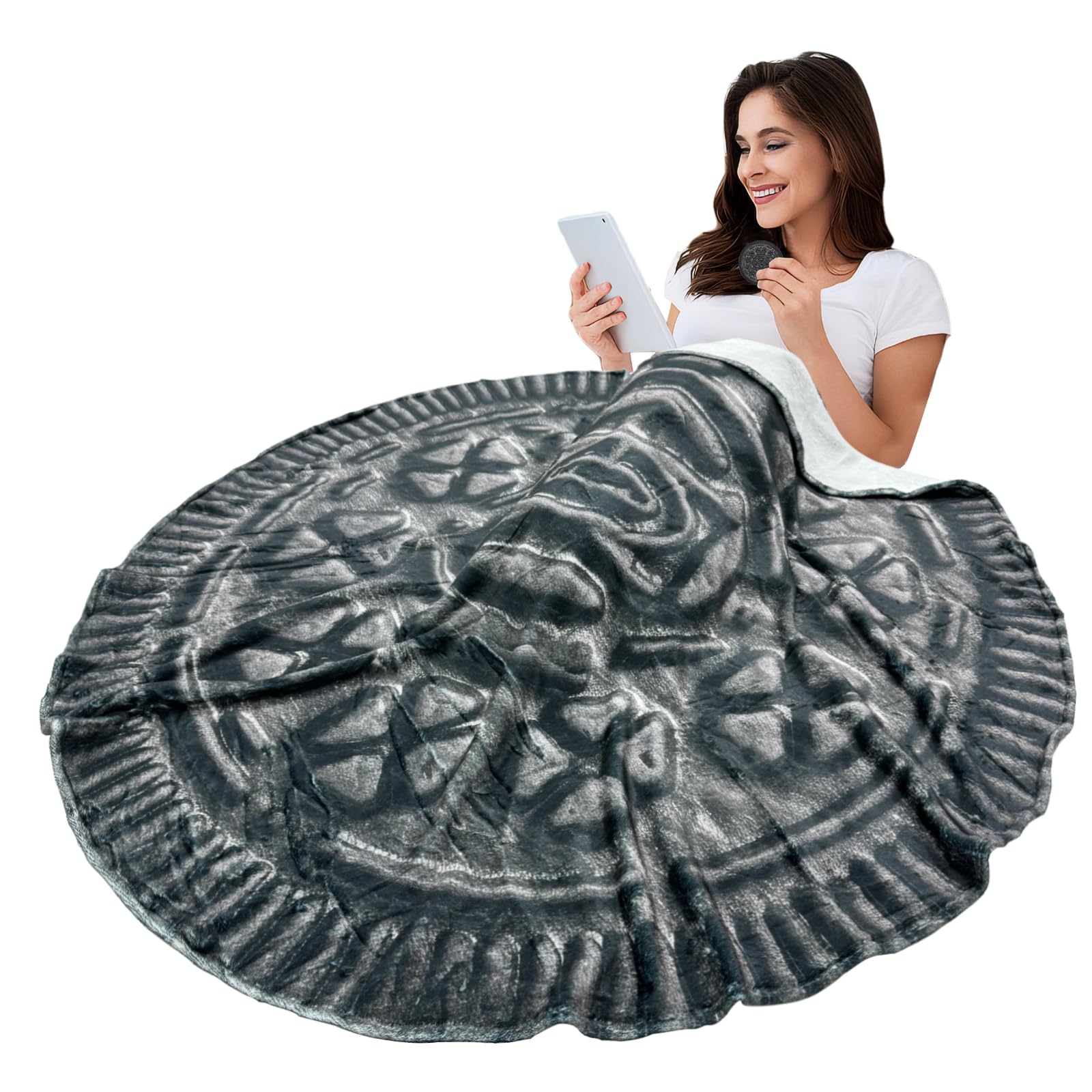 Amazon.com: Sandwich Biscuit Flannel Throw Blanket Giant Black and ...