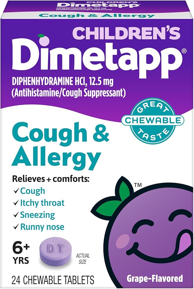 Amazon.com: Children’s Dimetapp Fast-Acting Chewable Cough & Allergy ...