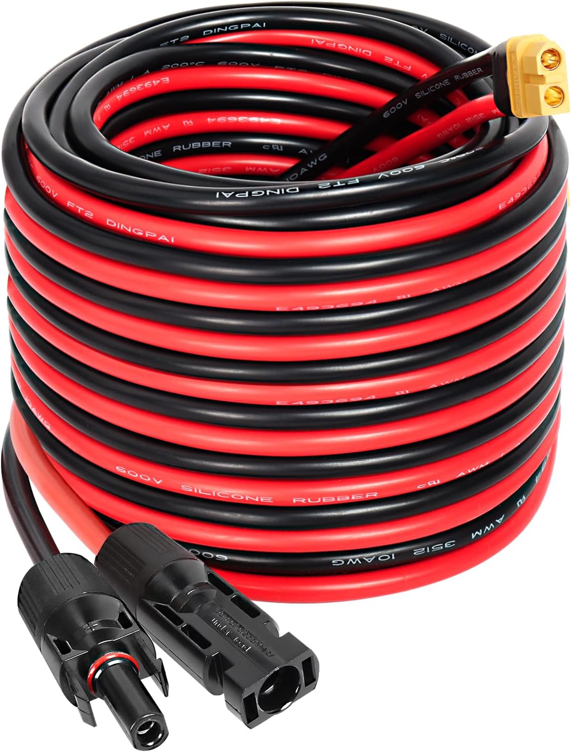 Amazon.com: MOOKEERF Solar to XT60 Extension Cable 10AWG 30FT Solar ...