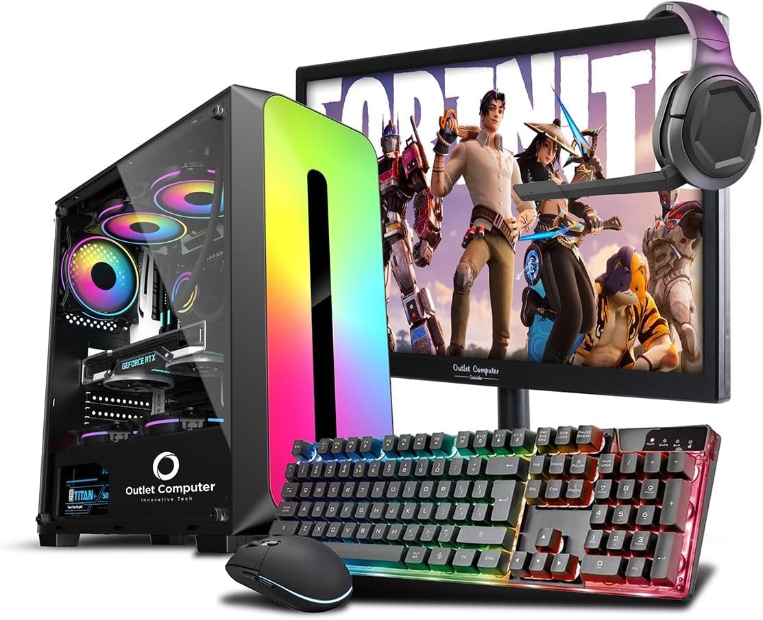 PC Gaming Computer Fisso Desktop Completo Radeon 4GB GDDR5 - Tastiera ...