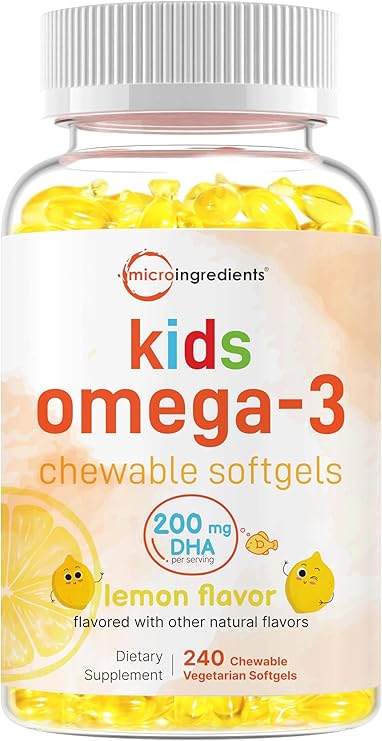 Amazon.com: Omega-3 for Kids, 240 Chewable Veggie Softgels | Vegan ...