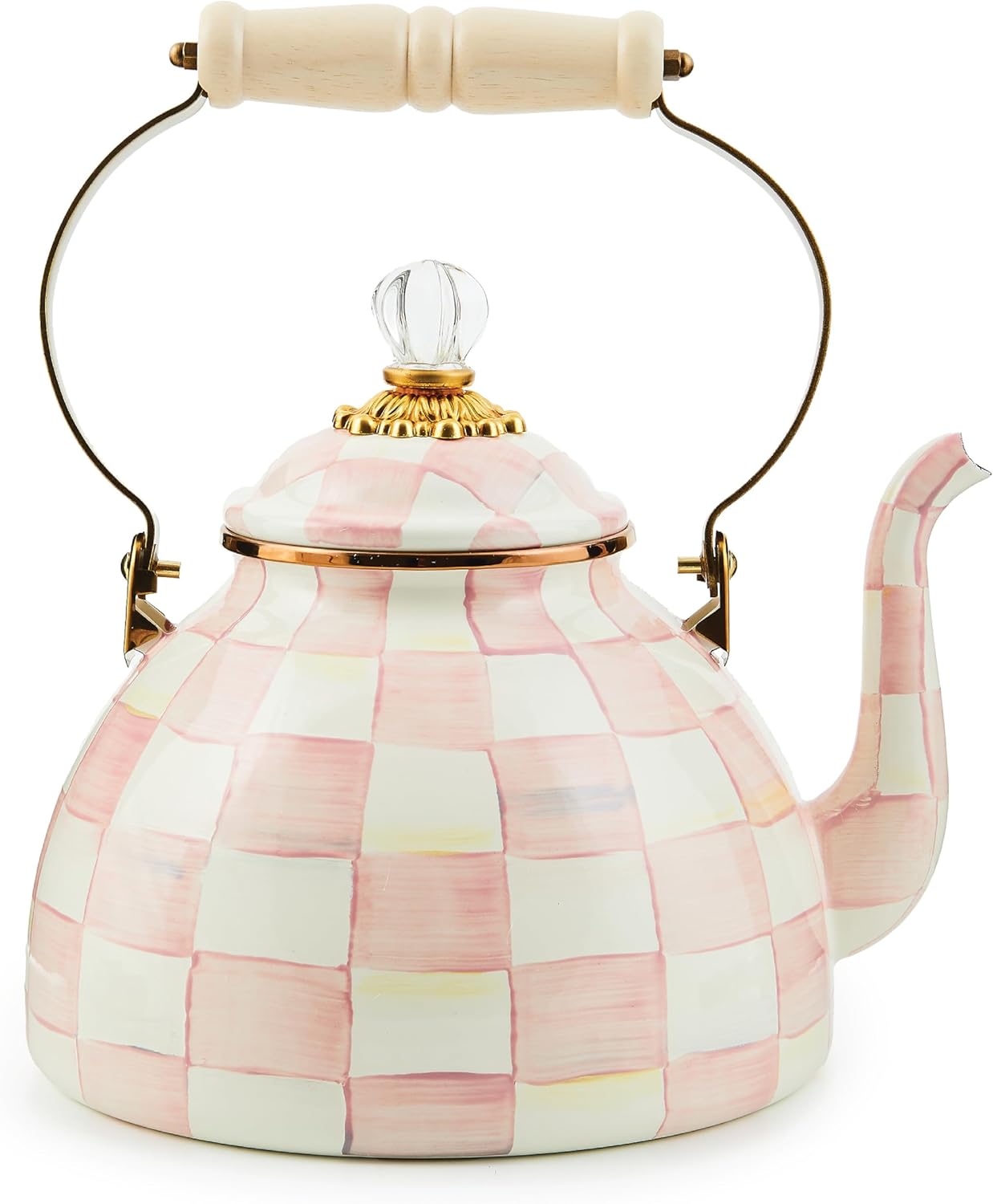 Amazon.com: MACKENZIE-CHILDS Enamel Tea Kettle, Stylish Tea Kettle for ...