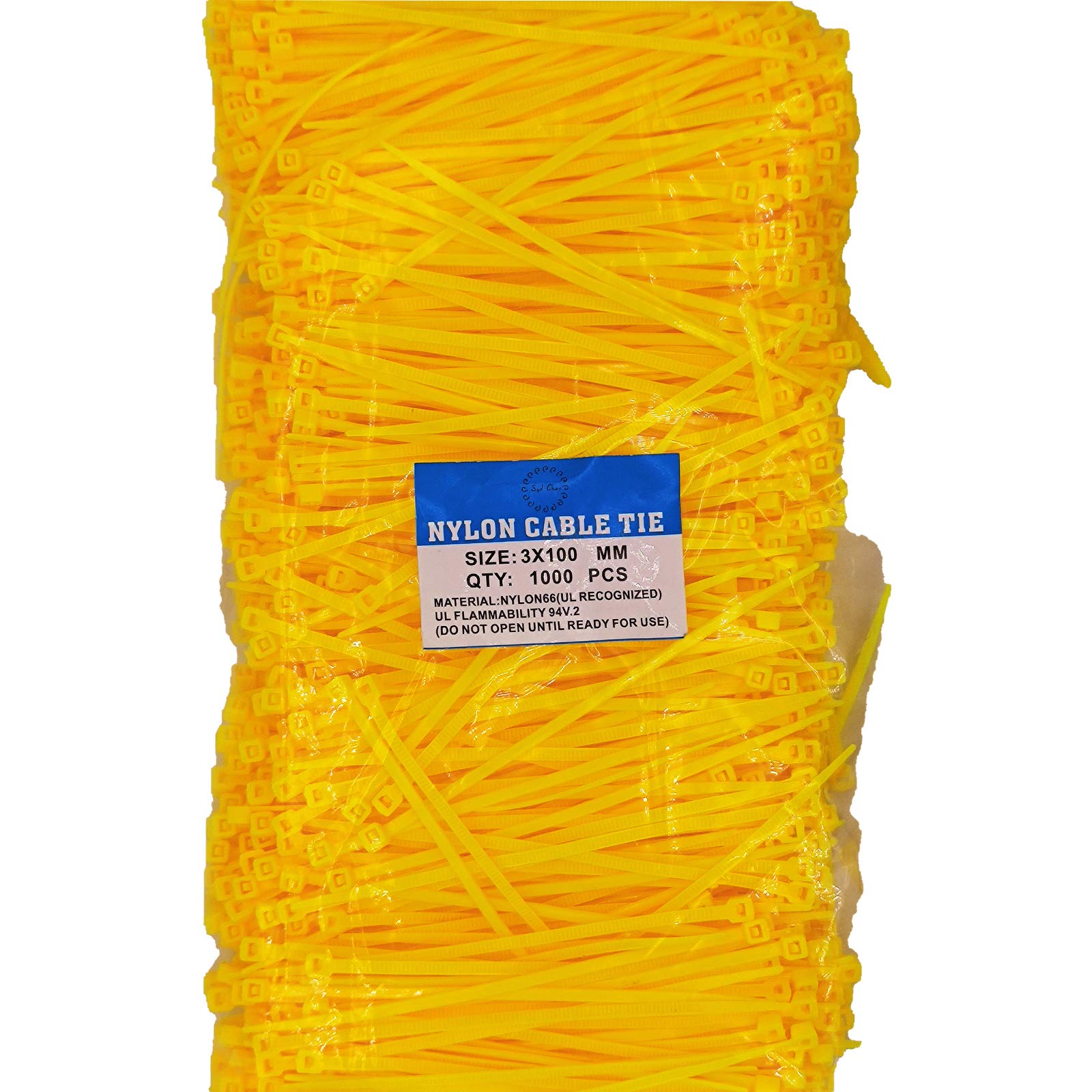 Amazon.com: SYD CHEN 4 Inch Yellow Zip Ties (1000 Pieces), 18lb ...